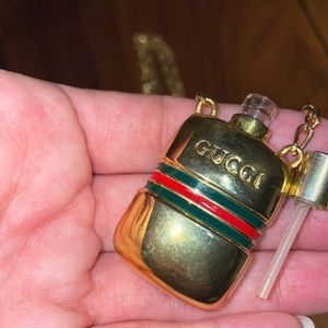 Gucci | Jewelry | Rare Vintage Gucci Necklace Perfume Medicine Bottle ...